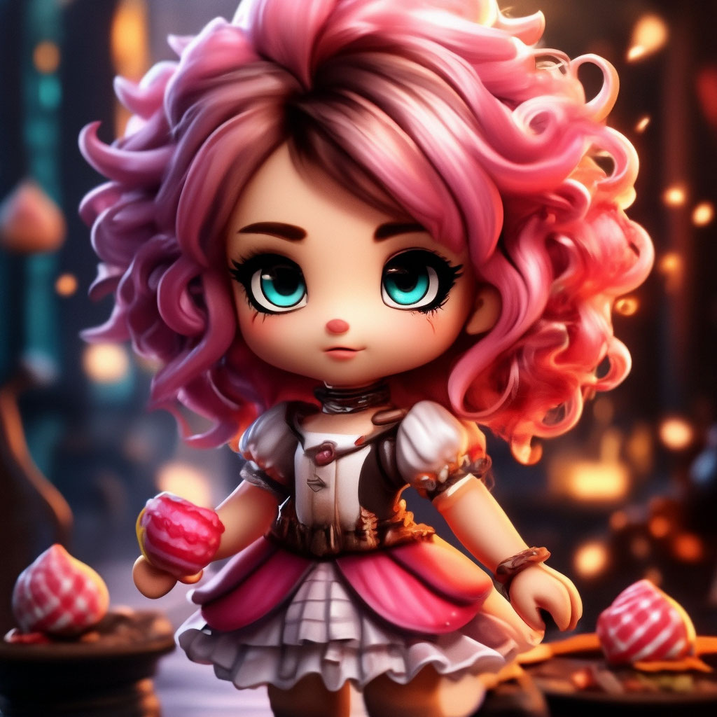 "Sweet tooth in the style of Gacha Club. Magical, magic, fantasy, lots ...