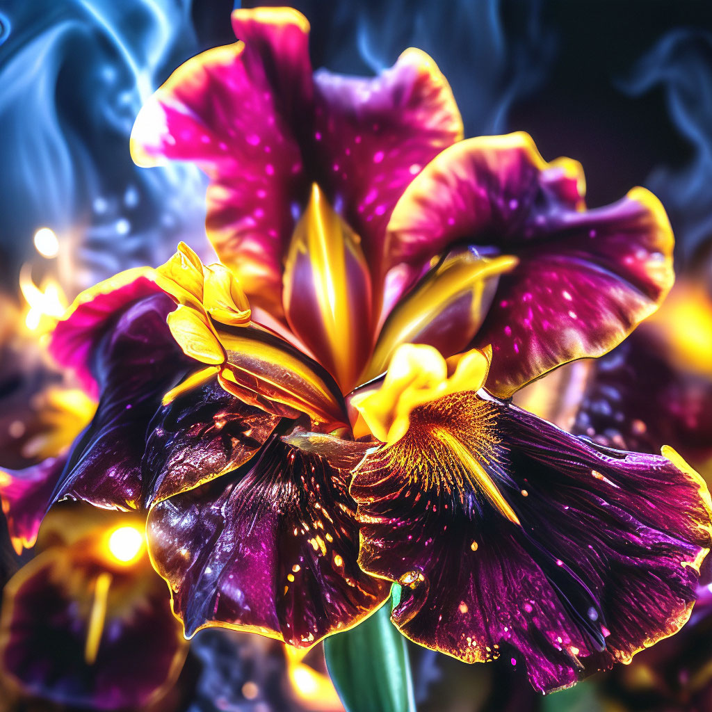 "Hyperrealistic burgundy with gold irises, beautiful,realistic,powerful ...