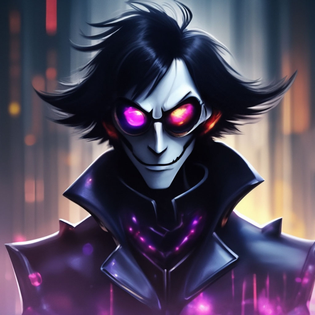 "Spamton with white skin from deltarun" — image created in Shedevrum