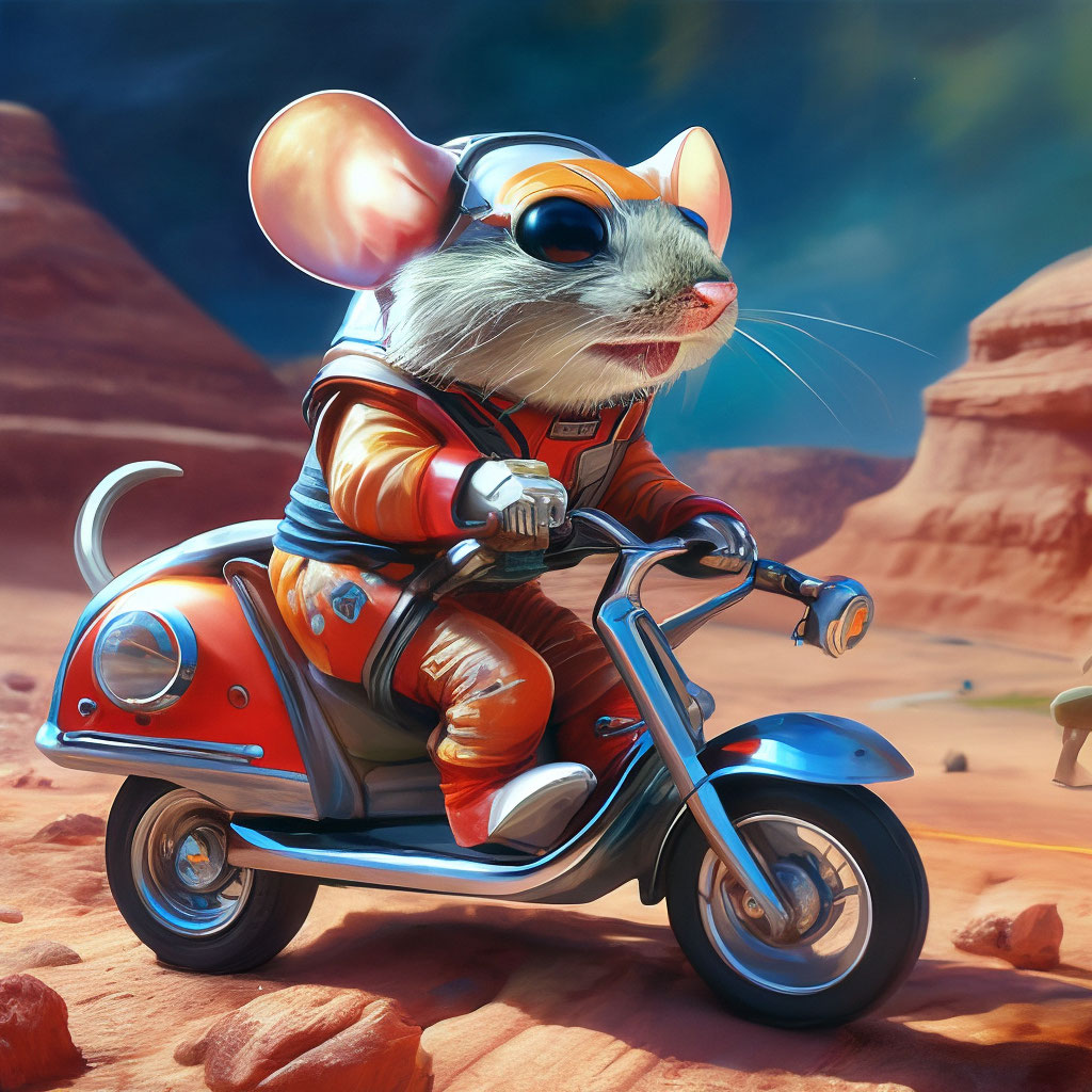 "Rocker mice from Mars Photorealism high detail saturated color ...