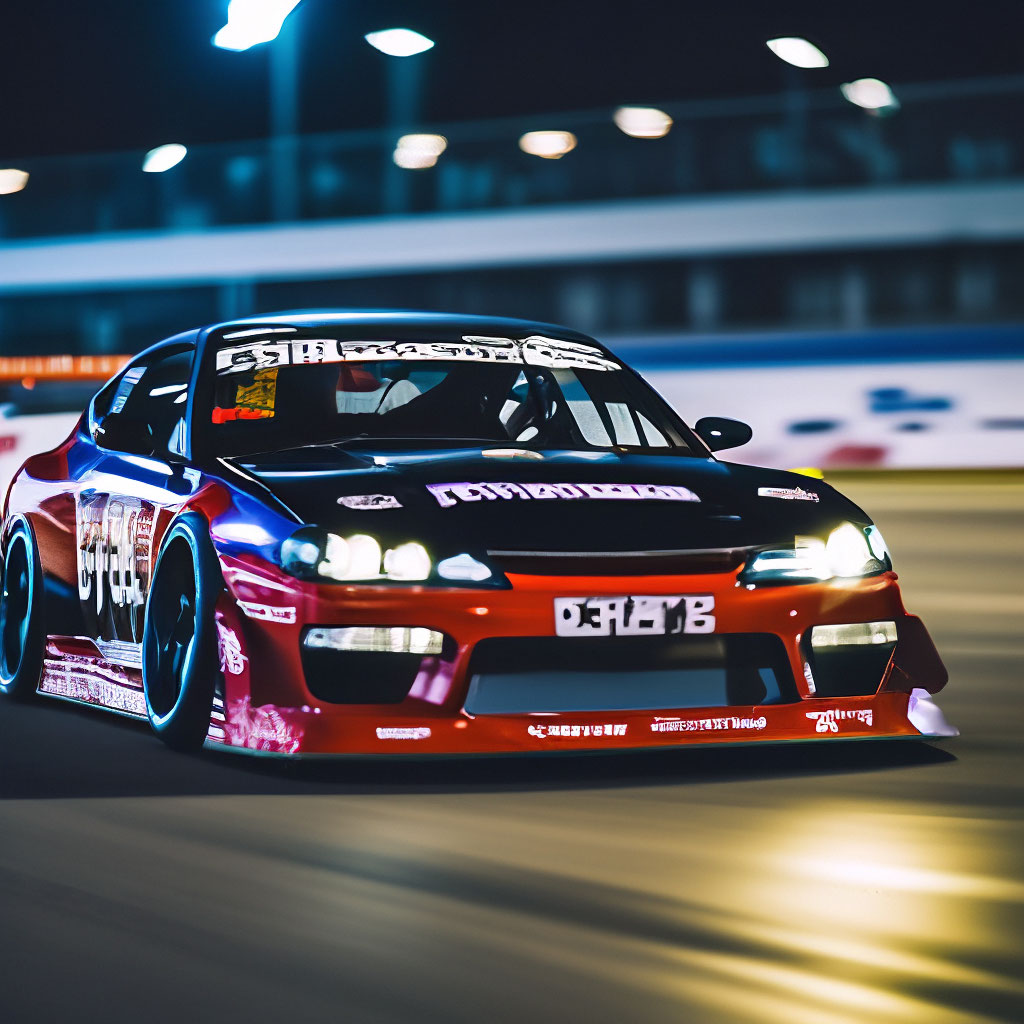 "Nissan silvia S15, JDM body kit, cool tuning, on the track ...