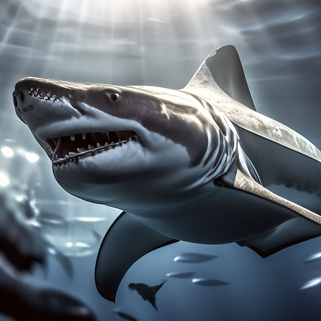 "Don't be afraid of water, wash every day! ocean+shark+slender flexible ...