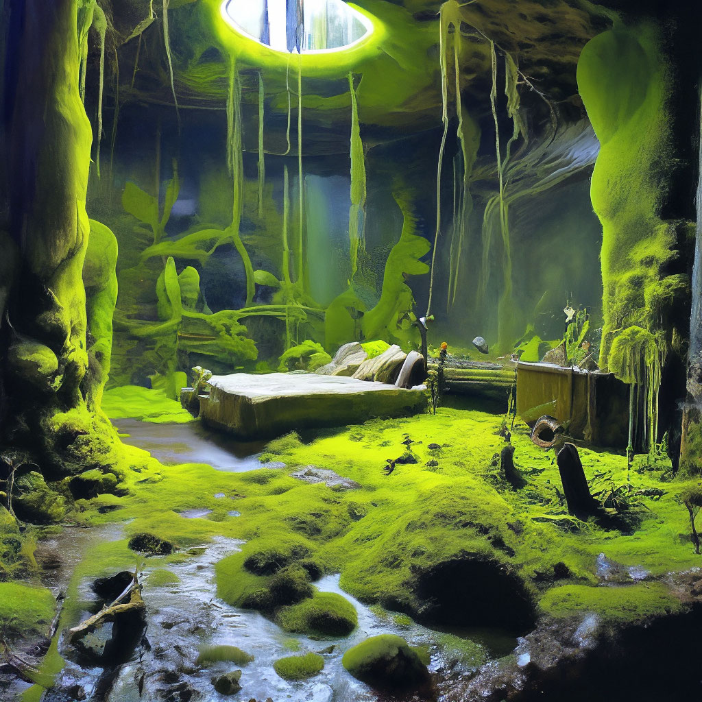 "The drowning room is all covered with mud and silt and moss, in full ...