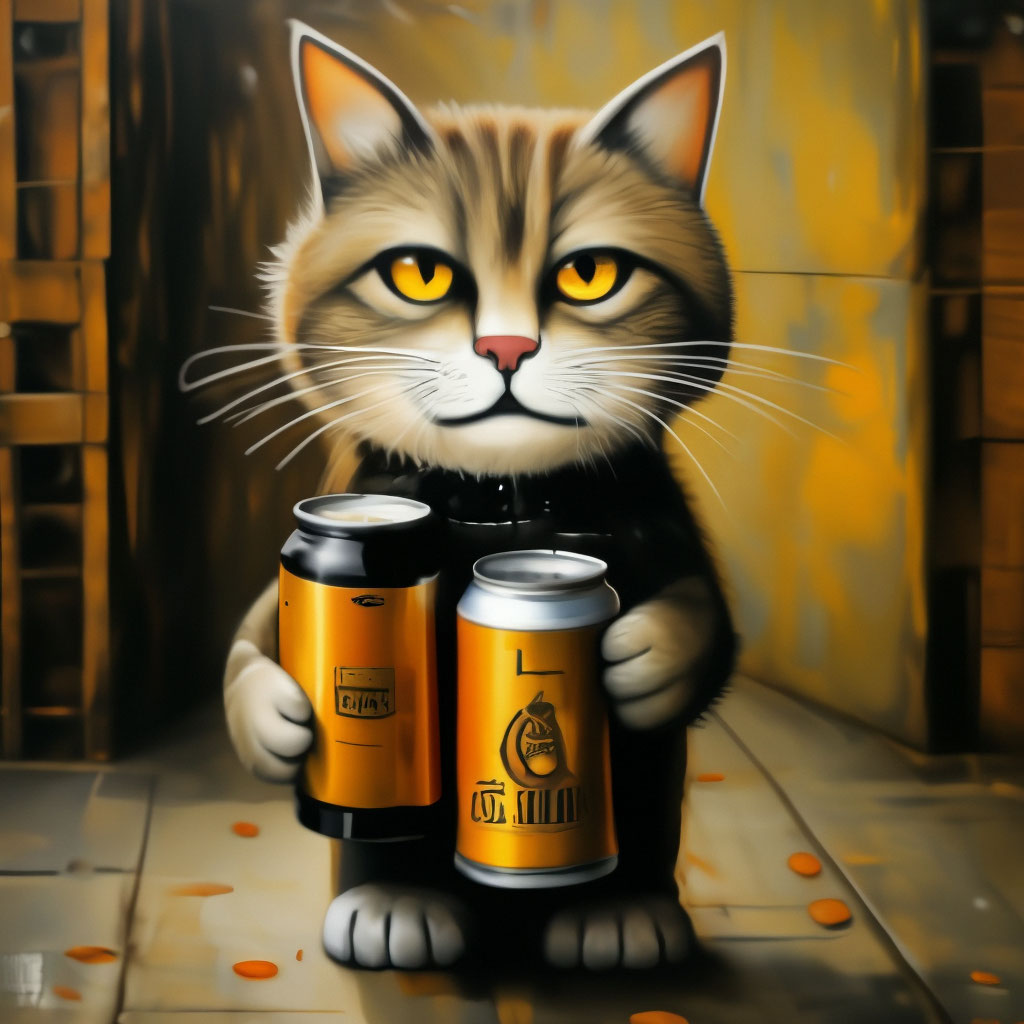 "Koteyka came with a can of beer in the style of Vasya Lozhkin" — image ...