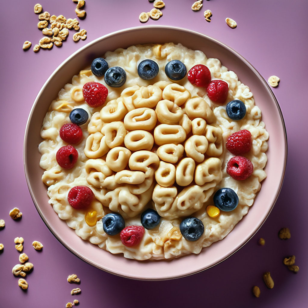 "A large portion of porridge from five cereals in the shape of a human ...