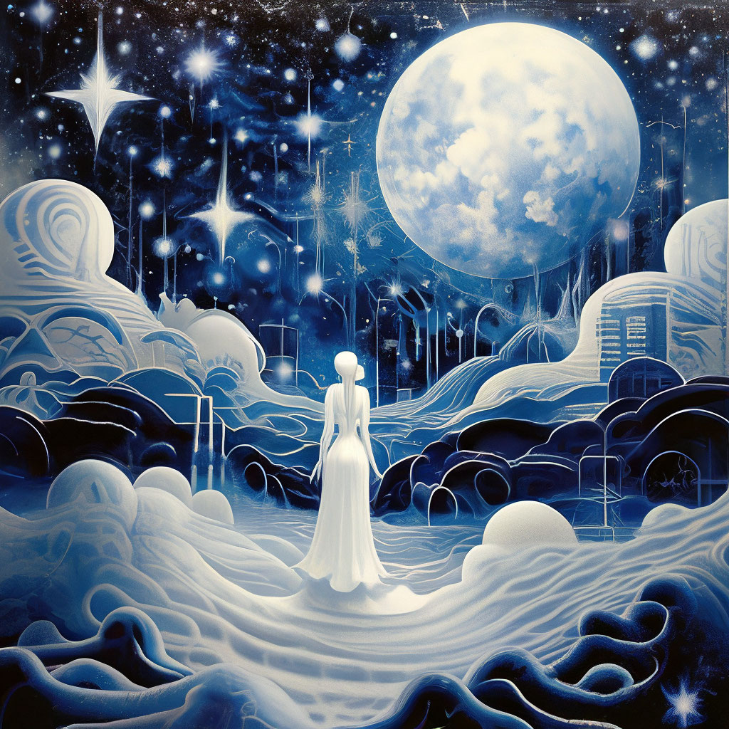 "White night" — image created in Shedevrum