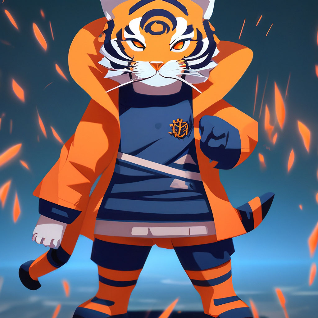 "Anime tiger naruto" — image created in Shedevrum