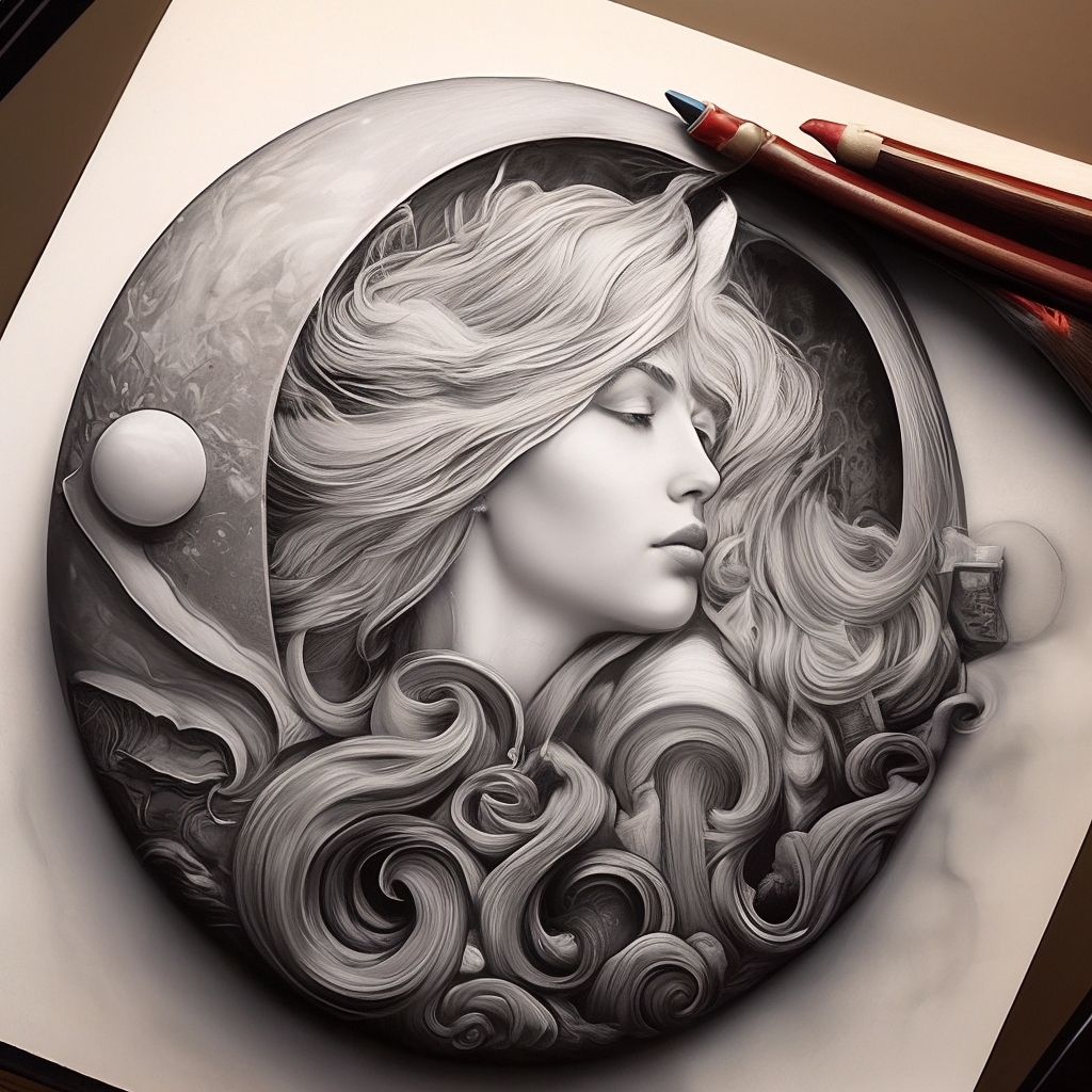 "Moonstone, drawing, super realistic" — image created in Shedevrum