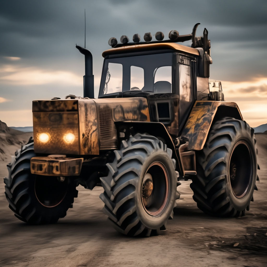"Post-apocalyptic MTZ-82 off-road TRACTOR in mad max style" — image ...