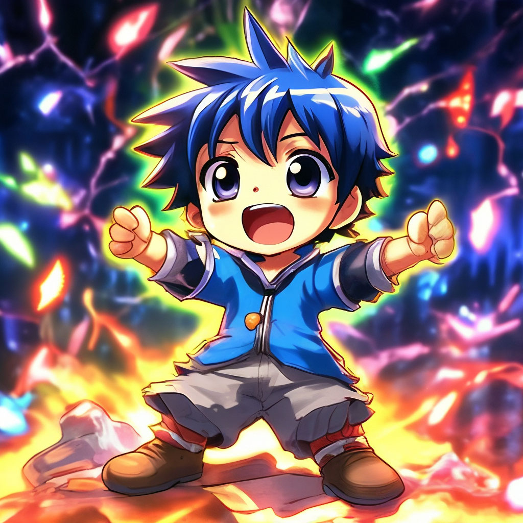 "Anime chibi watching anime gesticulating yelling." — image created in ...