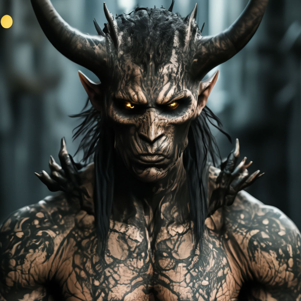 "👻 high rendering/anthropomorphic Orc with horns/ necromorph/ only ...