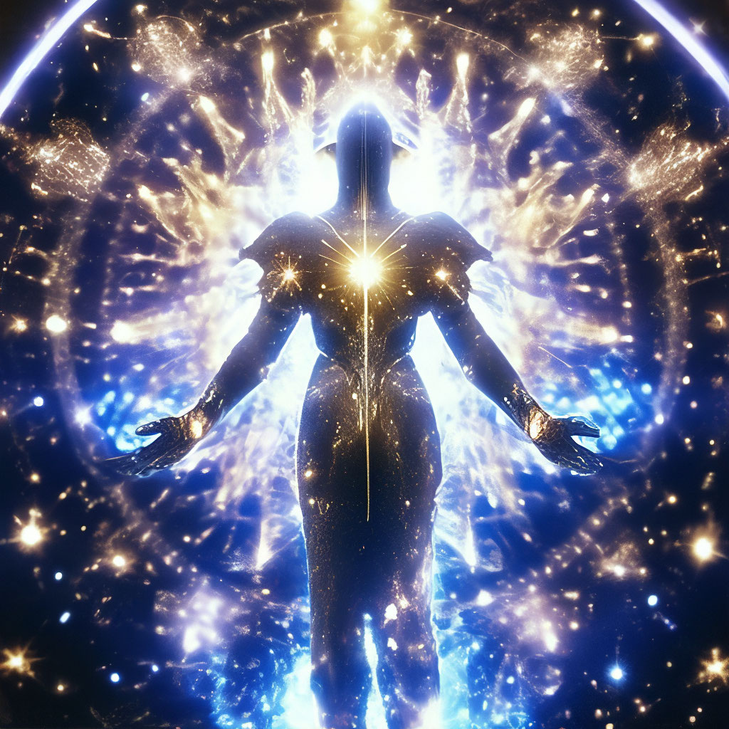 "Divine being+galaxy elemental,galactic body+face bright galactic ...