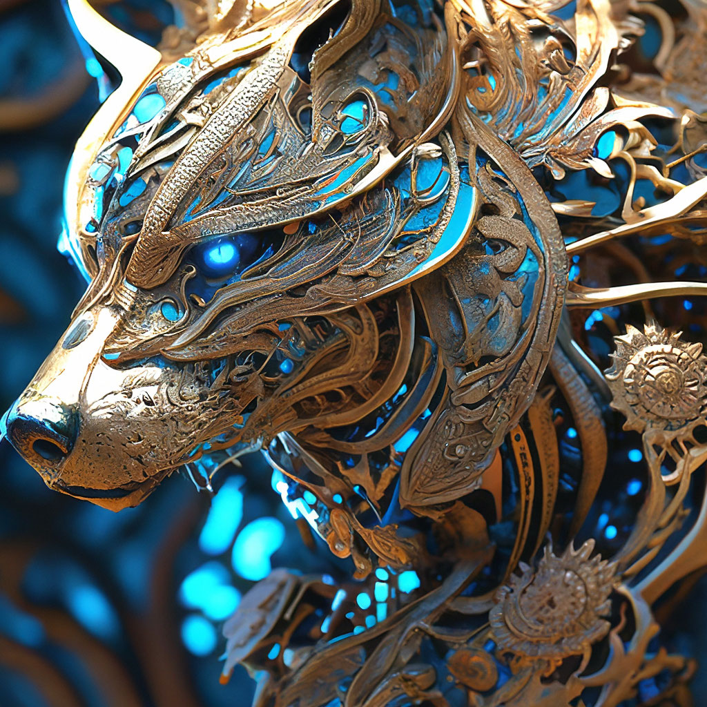 "Majestic epic wolf,digital art, lots of detail, beautiful, ISO 100, 1/ ...