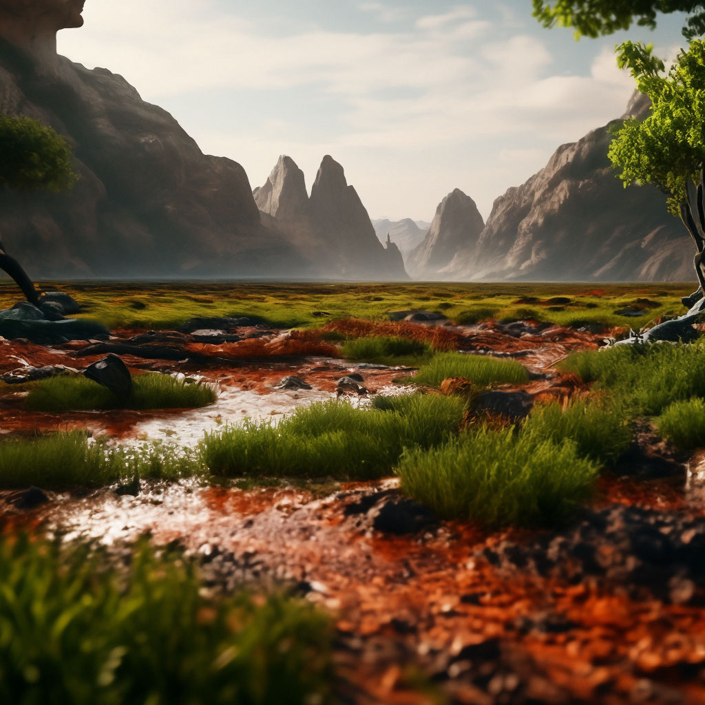 "Fully terraformed, with forests, grass and plants Mars" — image ...