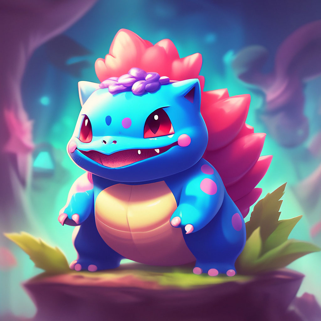 "Pokemon bulbosaurus" — image created in Shedevrum