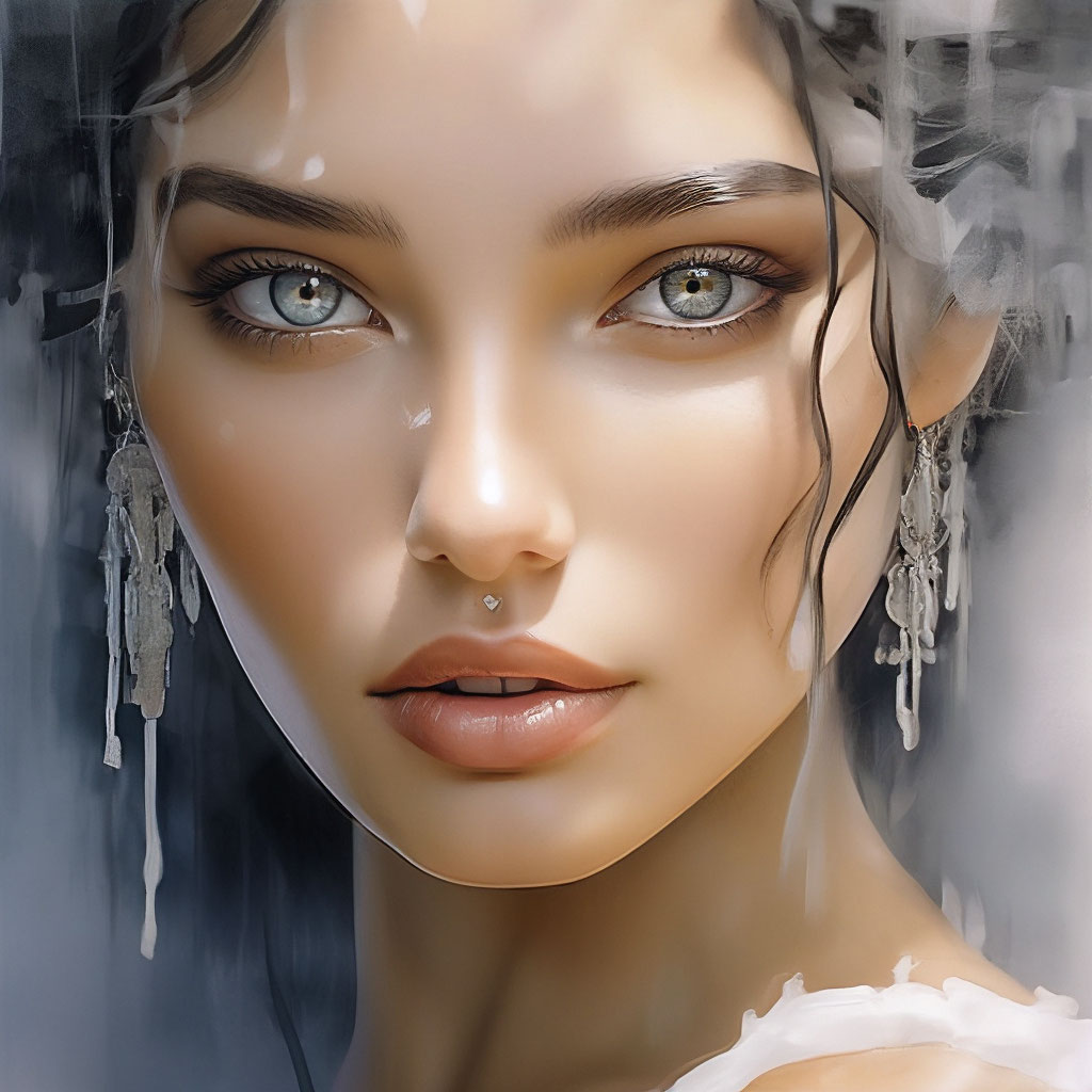 "💘𝓐𝓵𝓪𝓷𝓤𝓻𝓪𝓷𝓫𝓮𝓴💘 watercolor drawing, photo portrait, photorealism, beauty ...
