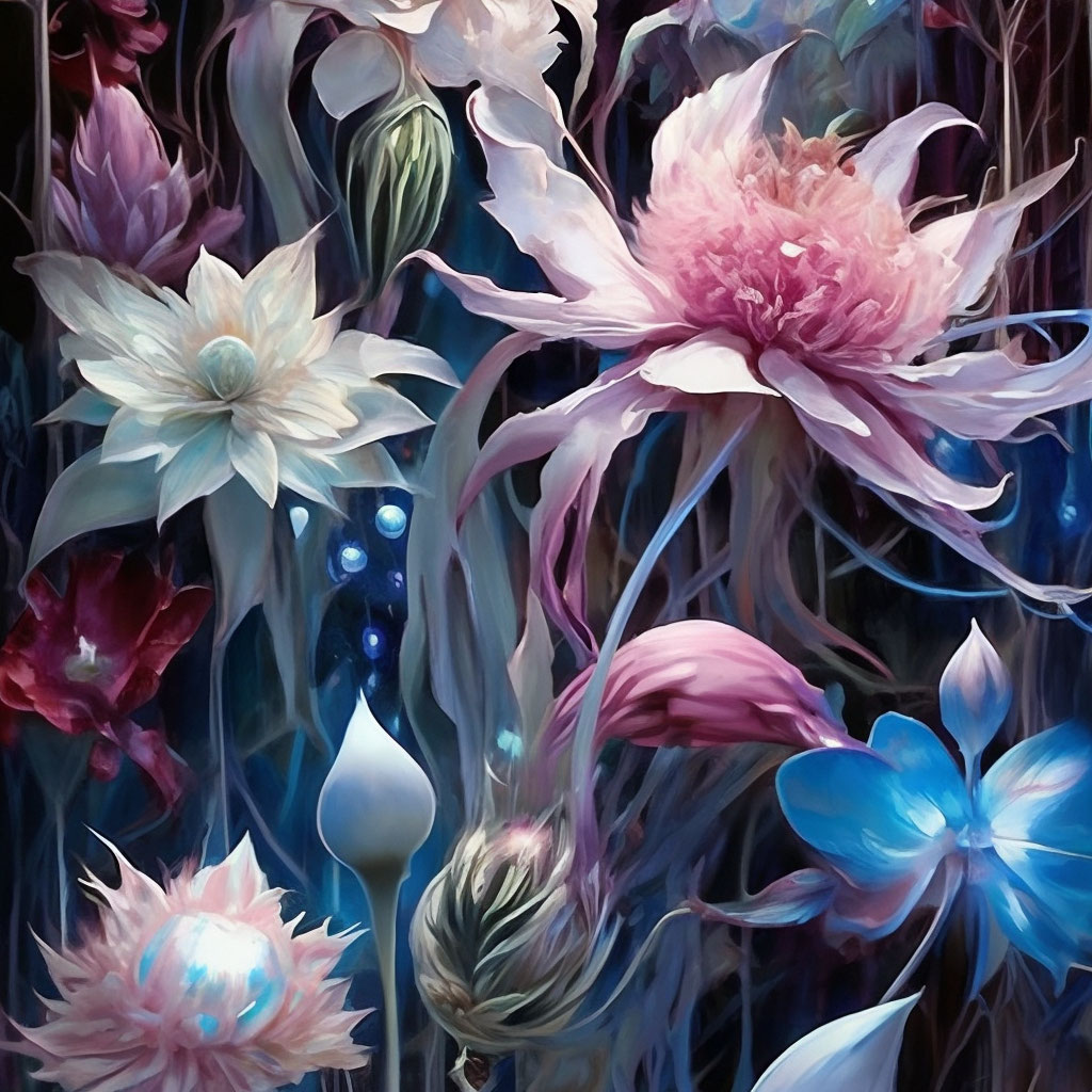"🌸 mythical plants and bizarre flowers, dark botanical, wait lumen, op ...
