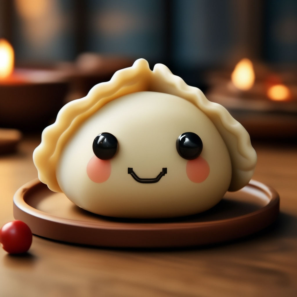 "Here he is a real dumpling in the inside there is a lot of meat on the ...