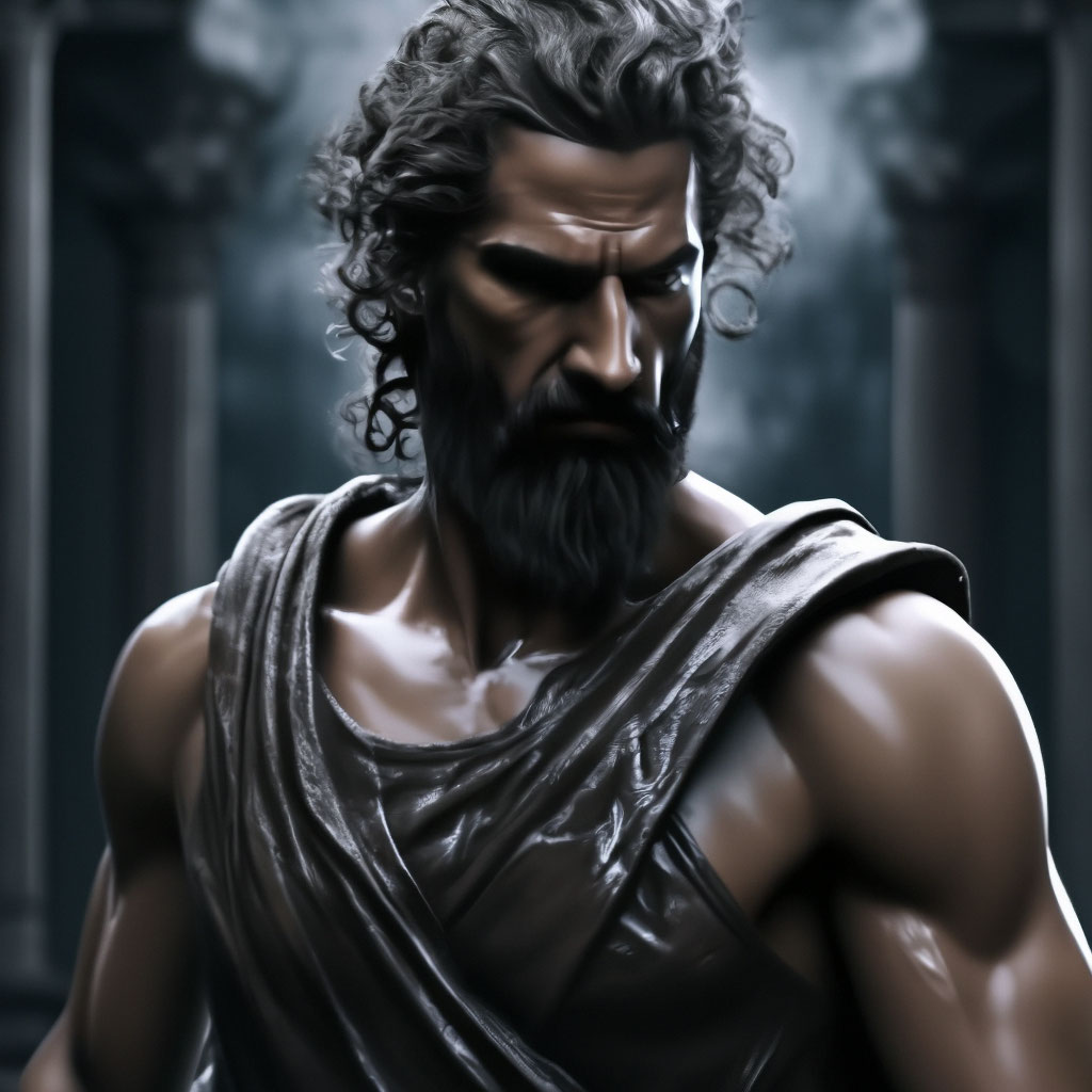 "Hyperion, Mythology, Ancient Greece, Dark background" — image created ...
