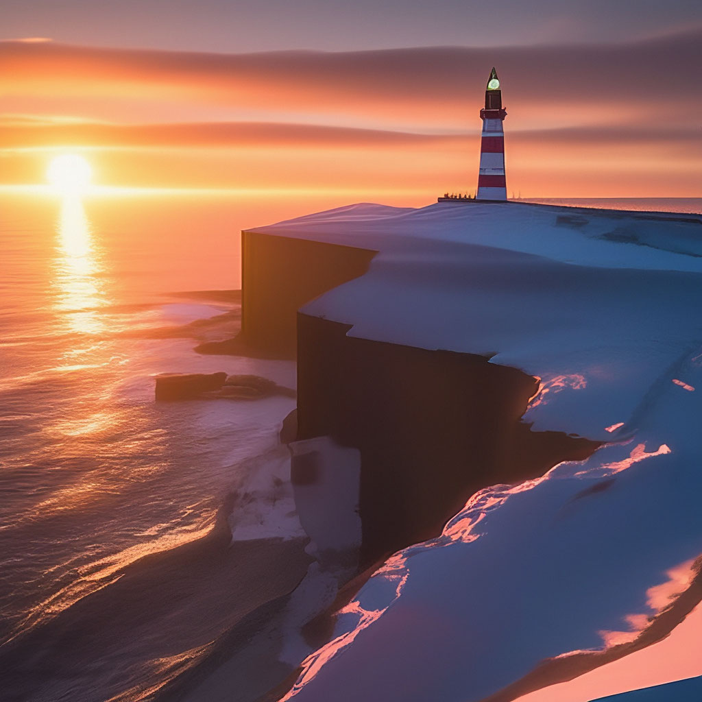 "Cape schmidt in winter" — image created in Shedevrum