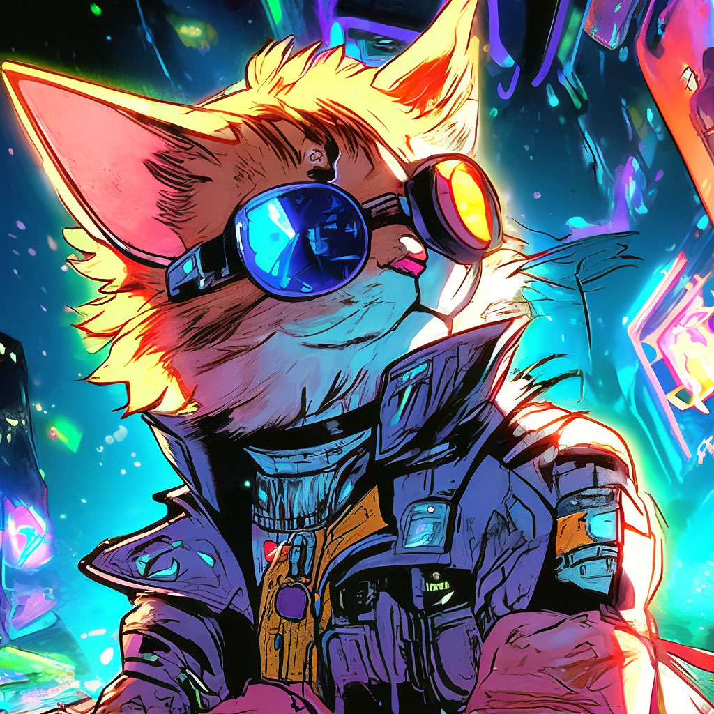 "Rocker cat animation" — image created in Shedevrum