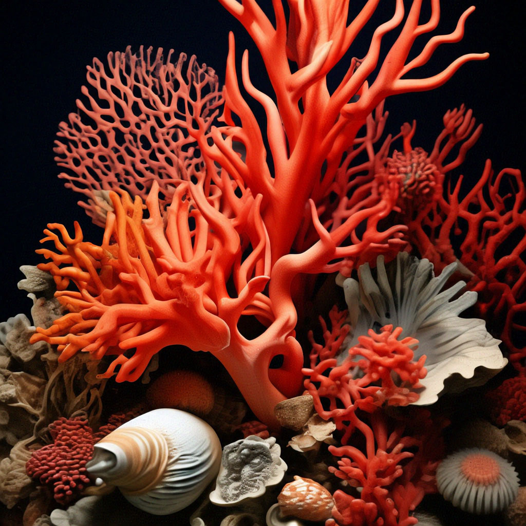 "The mythical oceanic reef of corals and algae, shells, intricate ...
