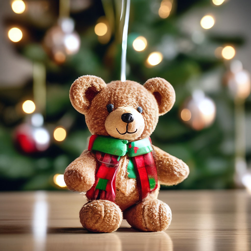 "Christmas tree toy in the form of a bear with a Christmas tree ...