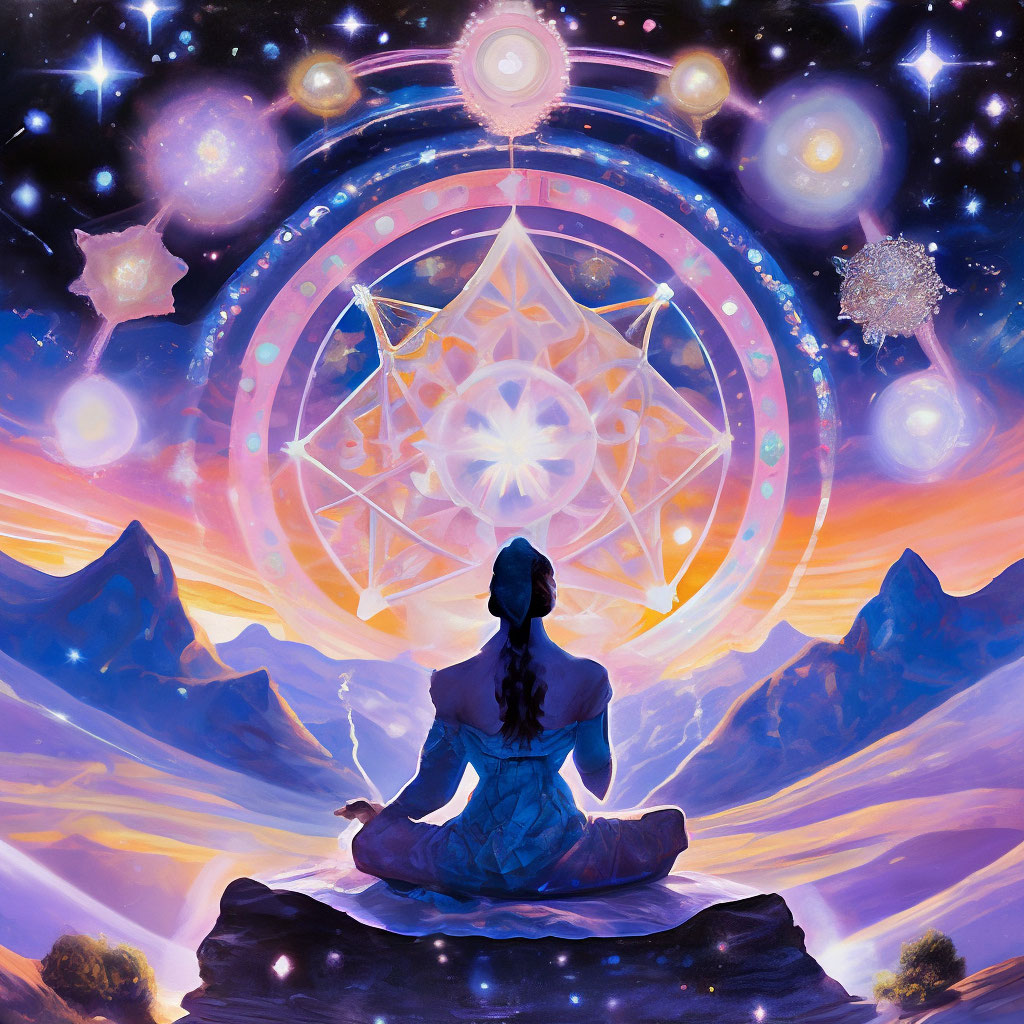 "Call of the Ancestors , archon in meditation, singing bowls, drawing ...