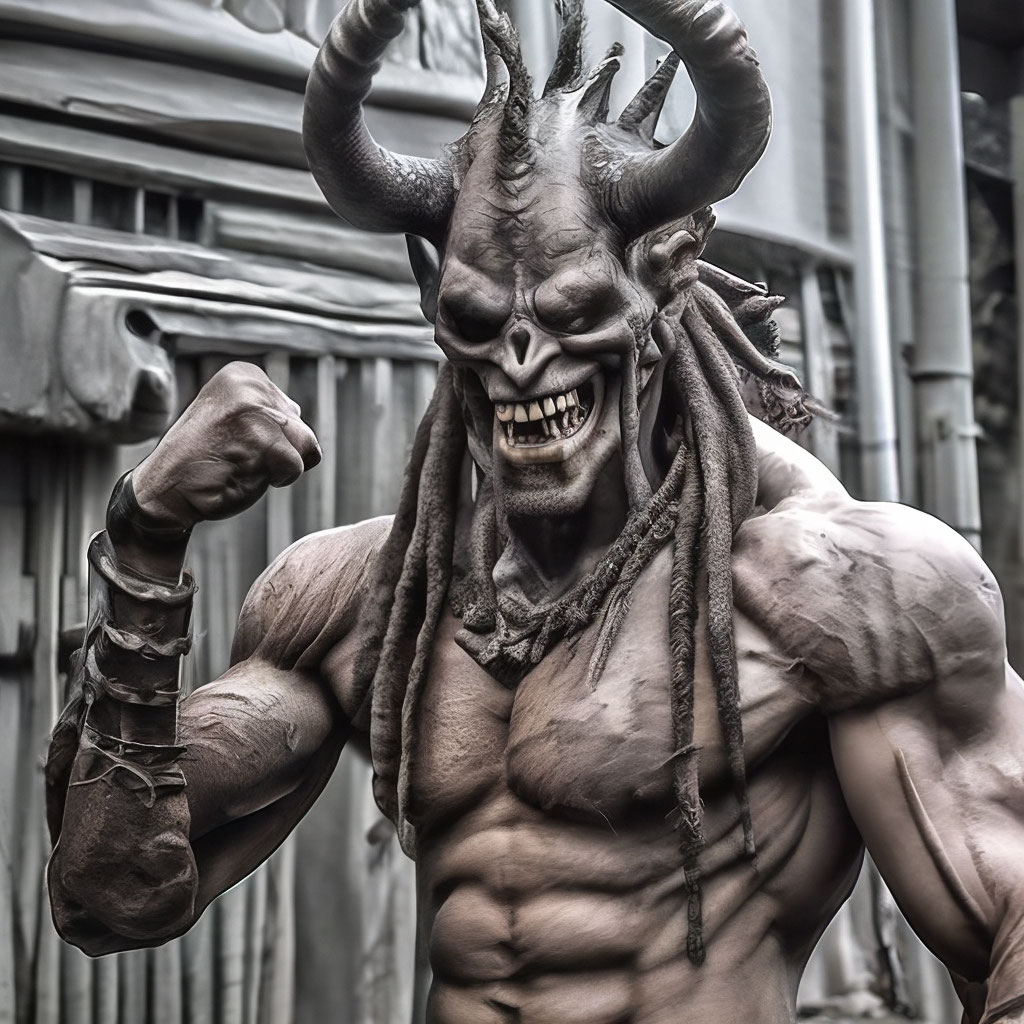 "Gothic, grotesque.Post-apocalypse.Wall. Tall big Anthropomorphic ...