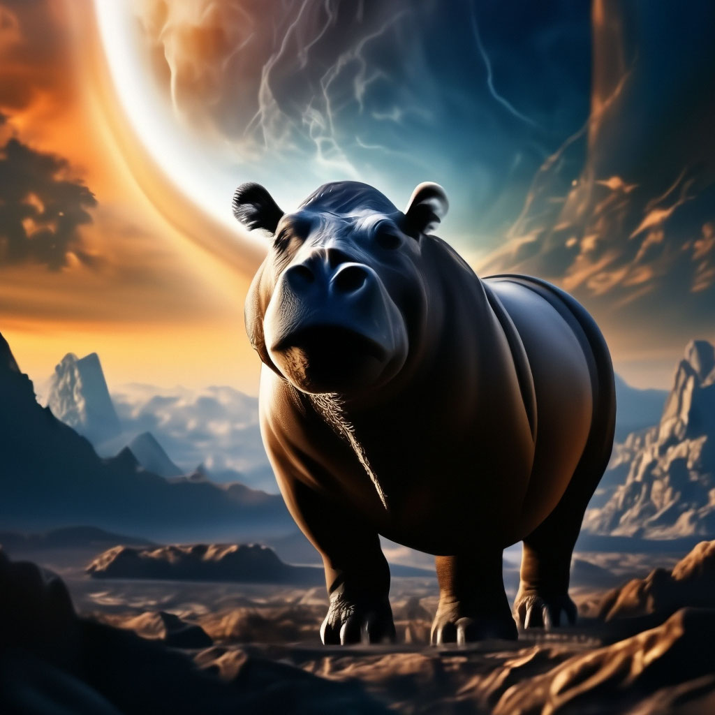 "Zemlch, jupiter,leo,obloko,milk,…" — image created in Shedevrum