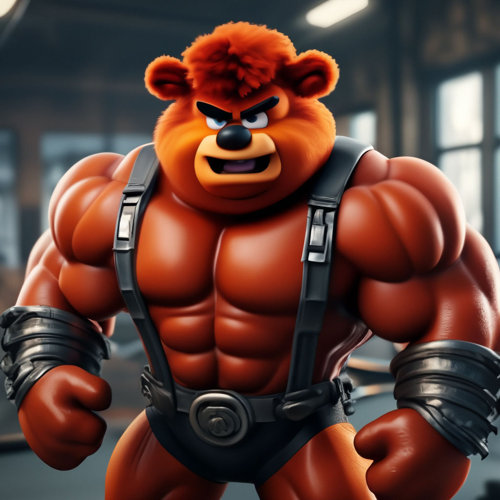 «Копатыч из смешариков накаченный …» — картинка создана в Шедевруме