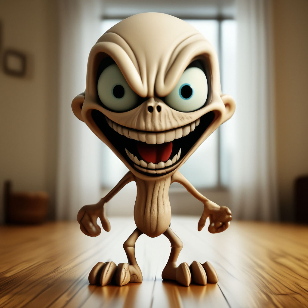 Creepy Smile Cartoon