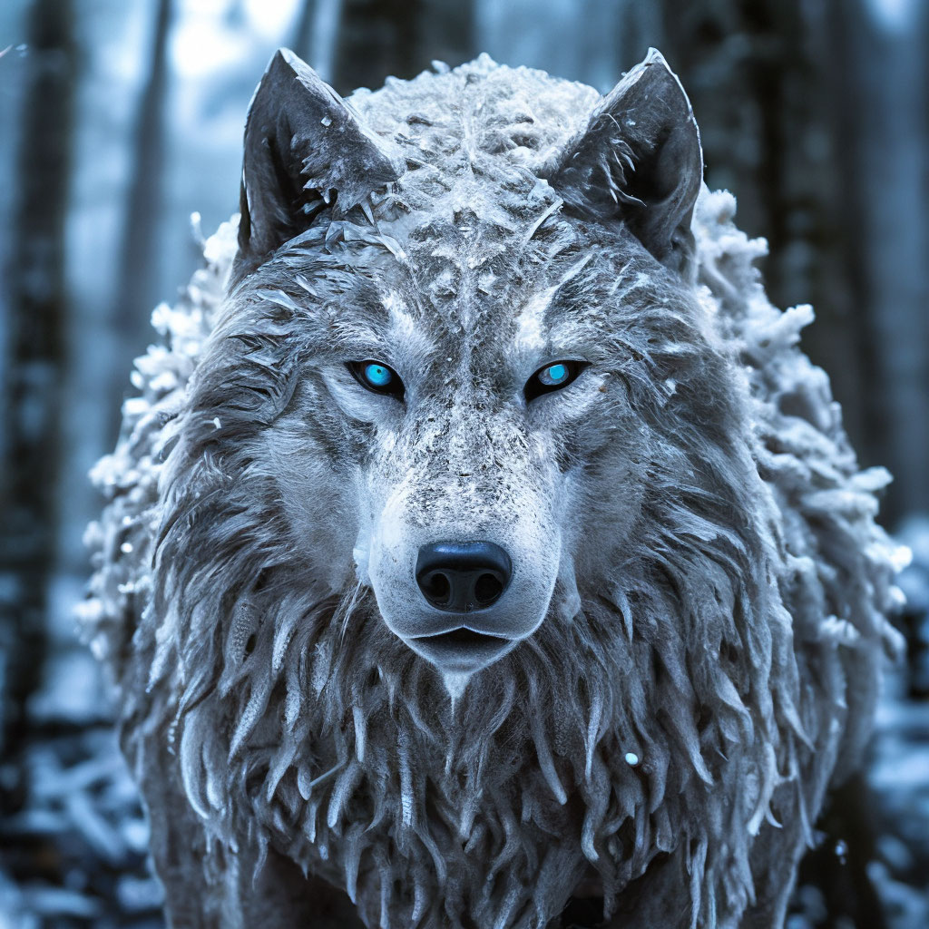 Wolf Radiance Art White