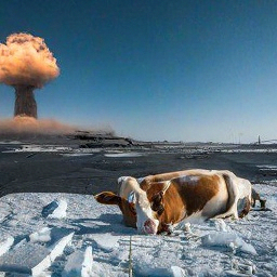 "The cow fell on the ice and an atomic explosion occurred." — image ...