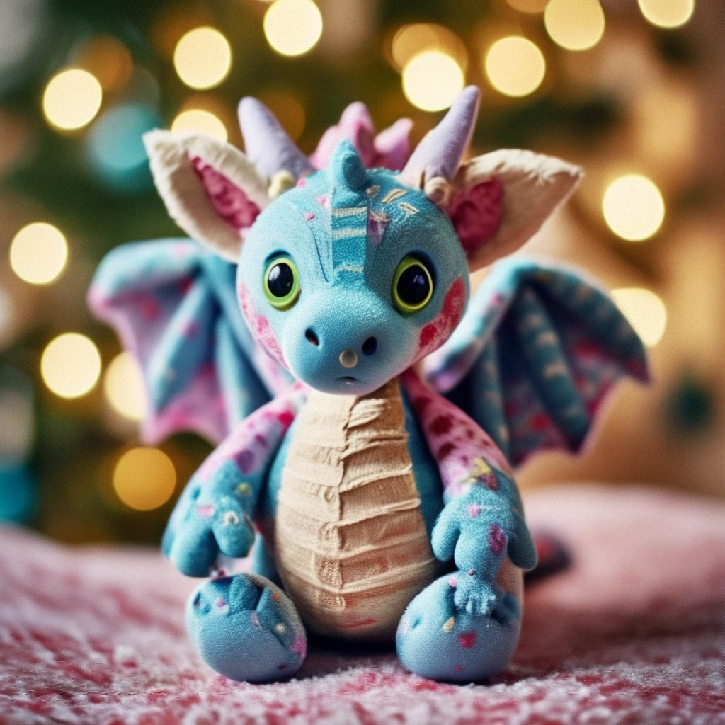"A baby dragon in diapers" — image created in Shedevrum
