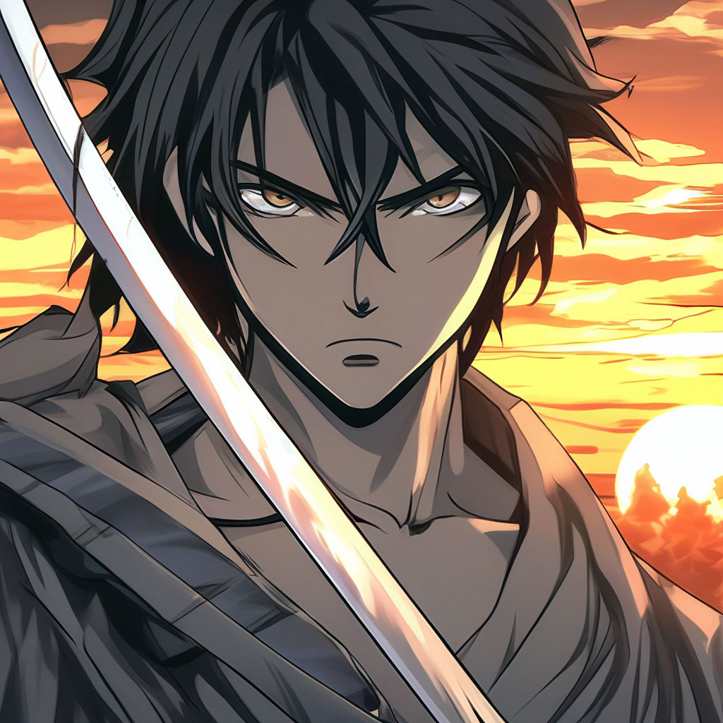 Anime Man Met Katana