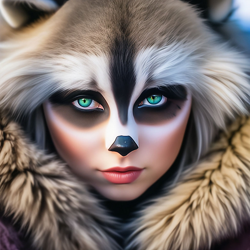 Cute Raccoon Makeup