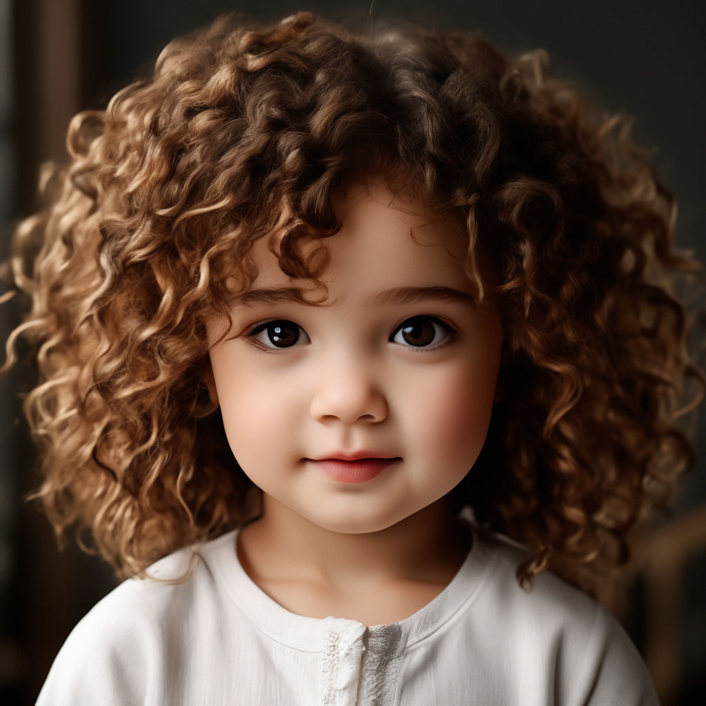 Curly hair baby girl store
