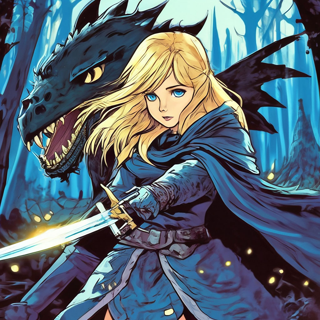 Blonde Woman Dragon Webcomic