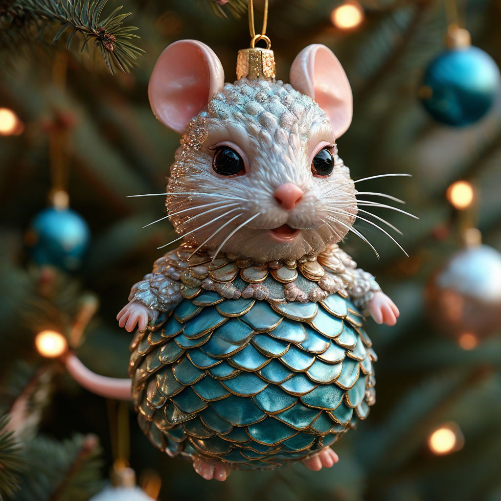 "A beautiful rat, with a big mustache, kind eyes in a New Year's dress ...