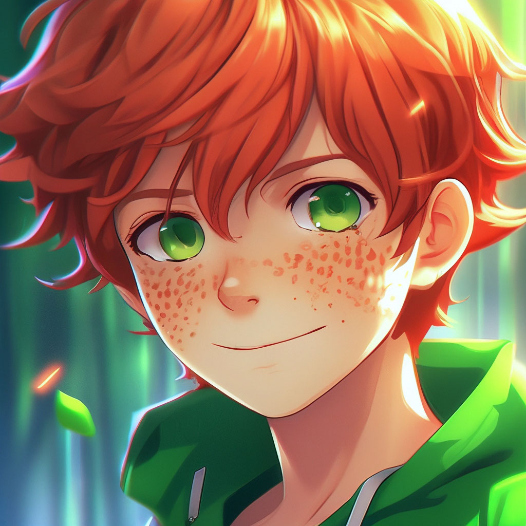 Anime Boy With Short Red Hair