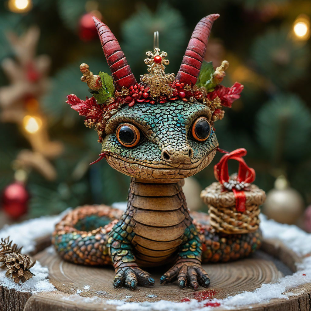 "Basilisk snakes are brown and green, wearing a crown of red horns ...