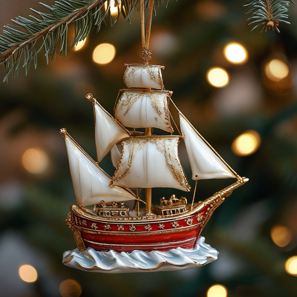 "The little ship, the scarlet sails" — image created in Shedevrum