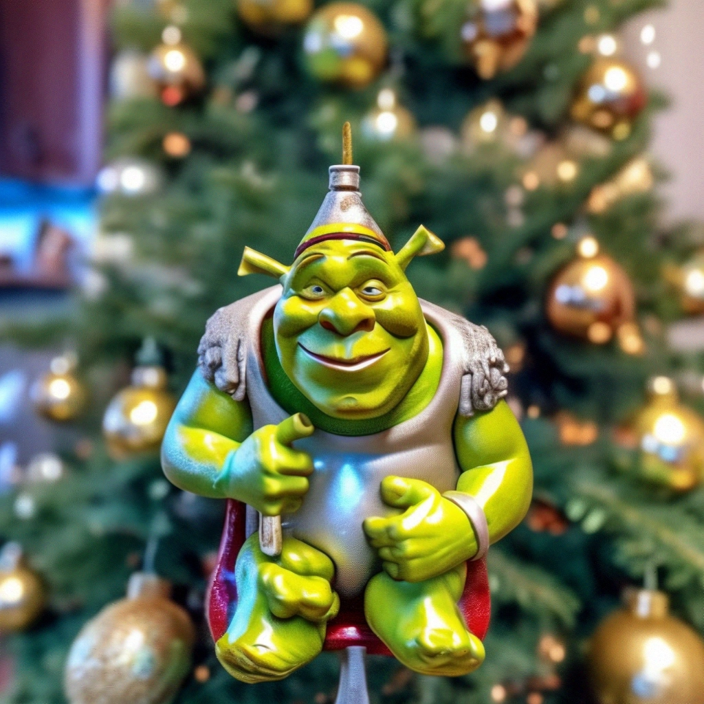 "Shrek o******* in the toilet" — image created in Shedevrum