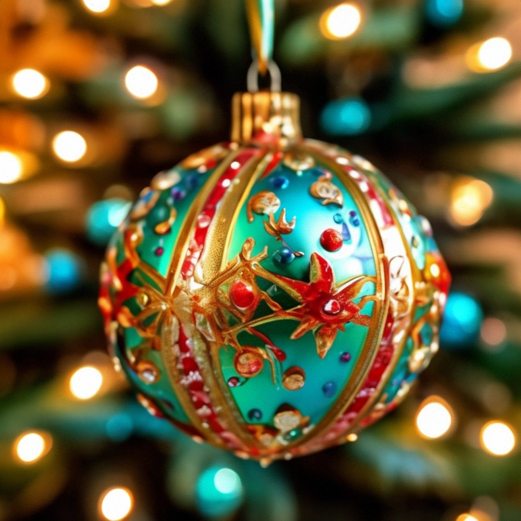 "Masterpiece Christmas tree toy" — image created in Shedevrum