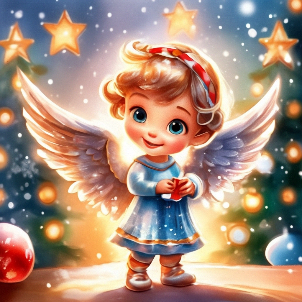 "Christmas Cute Angel Realistic Computer Graphics Disney Picture ...