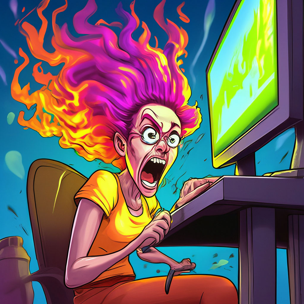 Evil Funny Cartoon Face