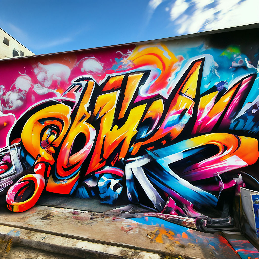 "Graffiti BOOM" — image created in Shedevrum