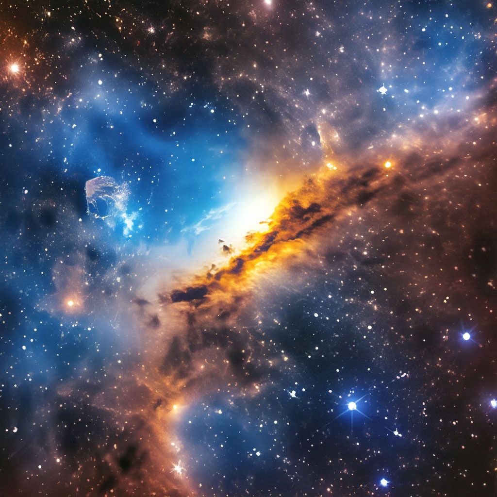 "Cosmic nebula in the constellation of orion, photo" — image created in ...