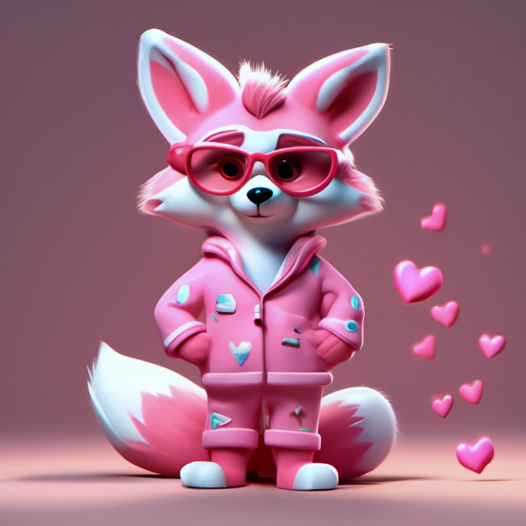 "Mutual subscription Cartoon sad tired stylish cute beautiful fox in ...
